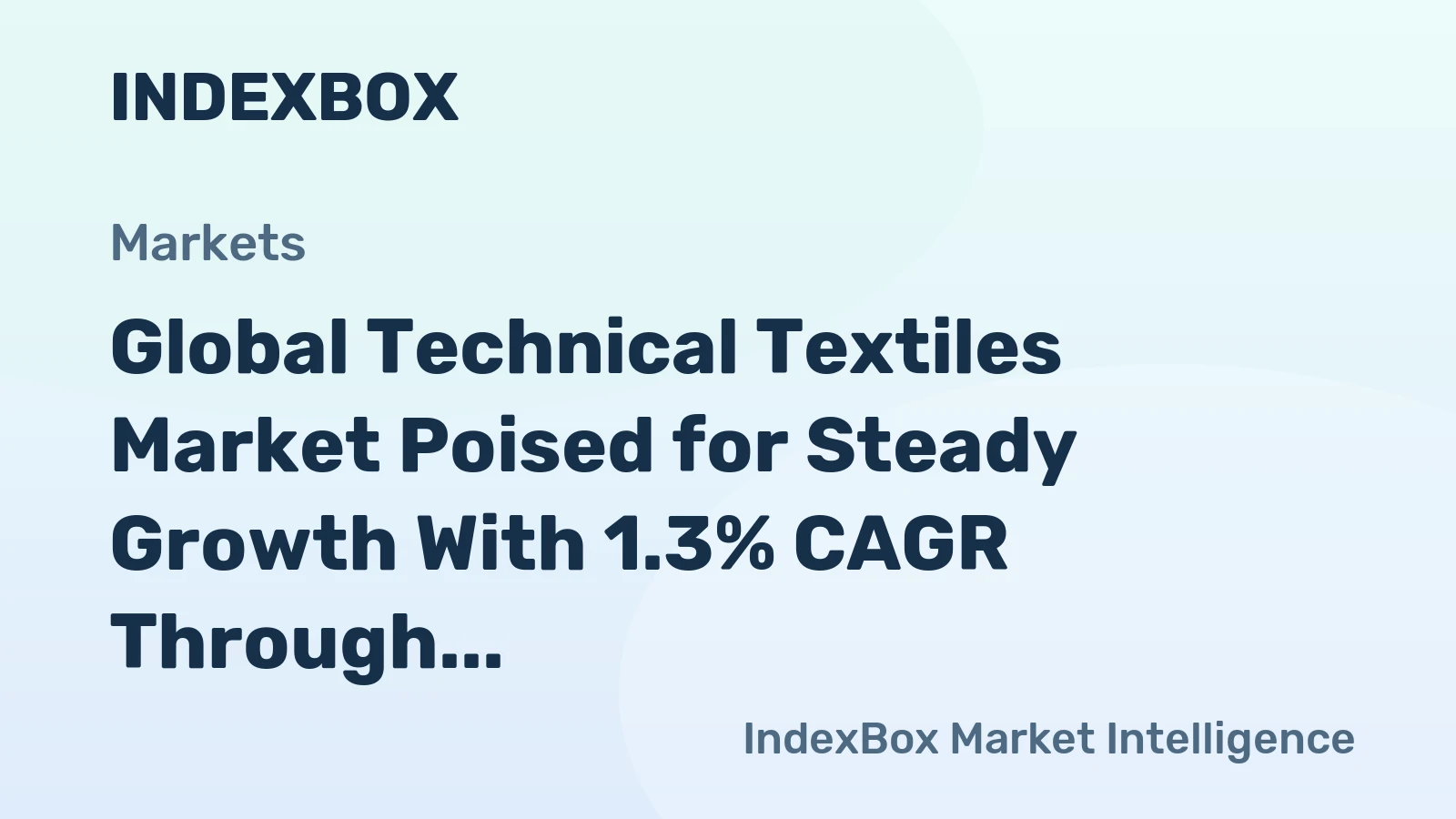Global Technical Textiles Market Poised for Steady Growth With 1.3% CAGR Through 2035