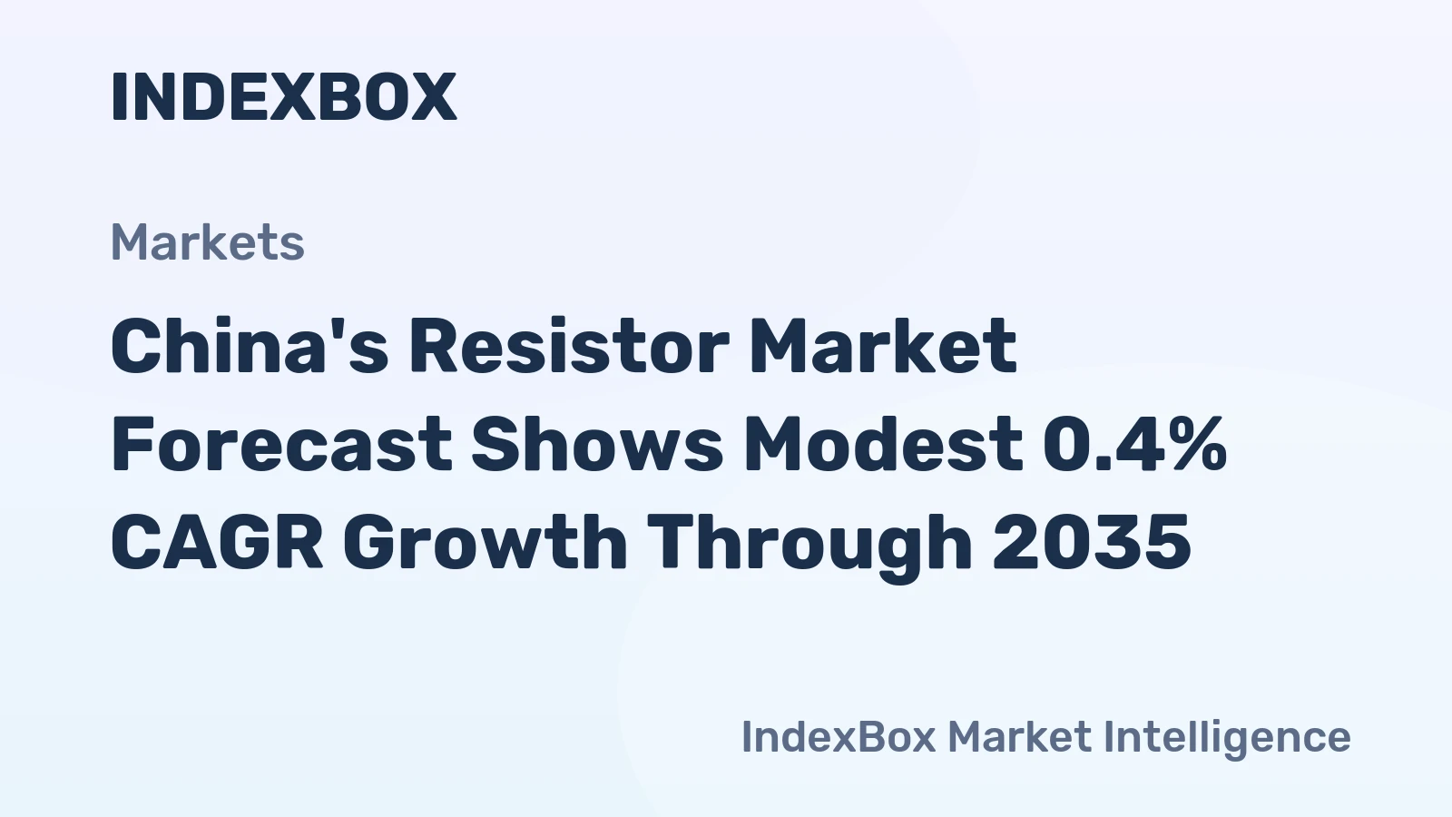 China's Resistor Market Forecast Shows Modest 0.4% CAGR Growth Through 2035