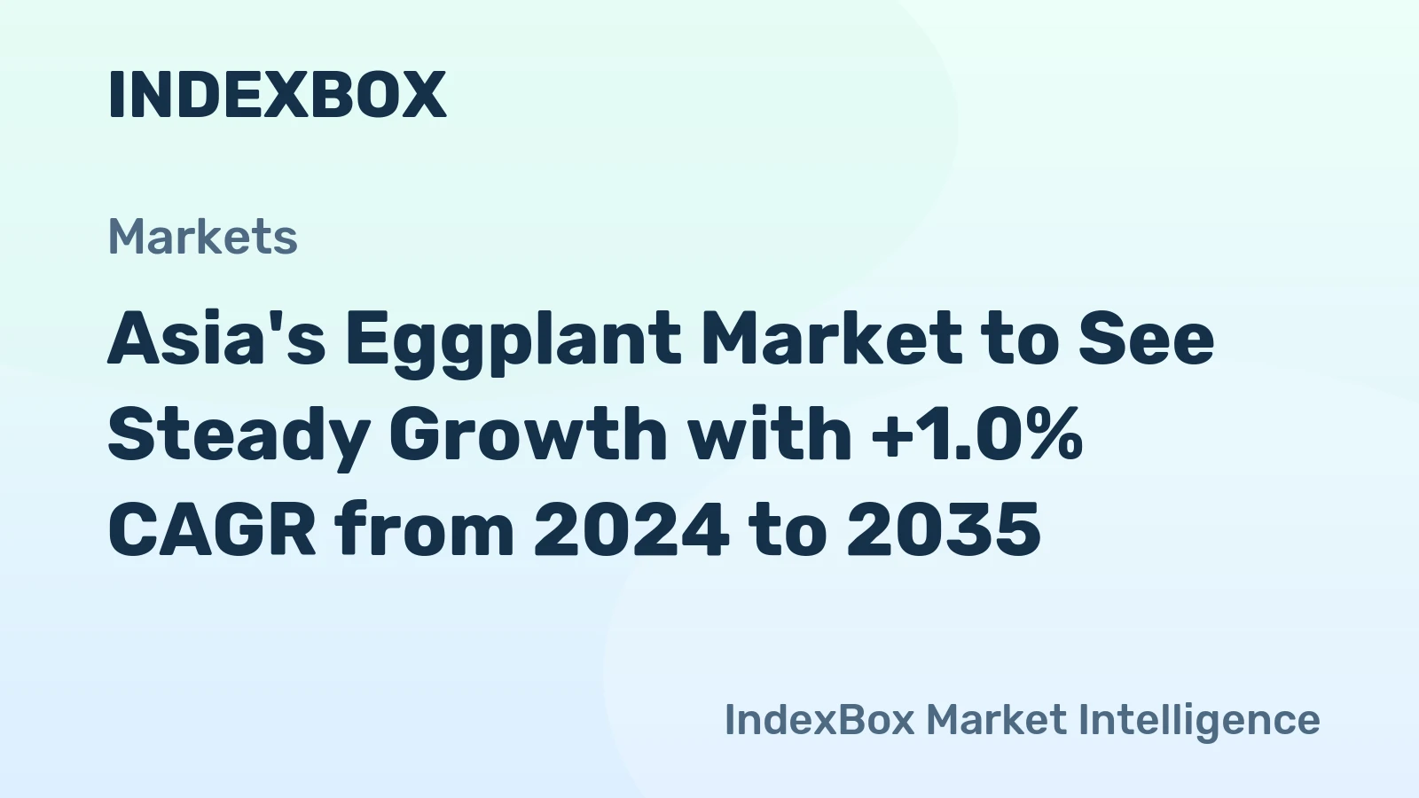 Asia's Eggplant Market to See Steady Growth with +1.0% CAGR from 2024 to 2035