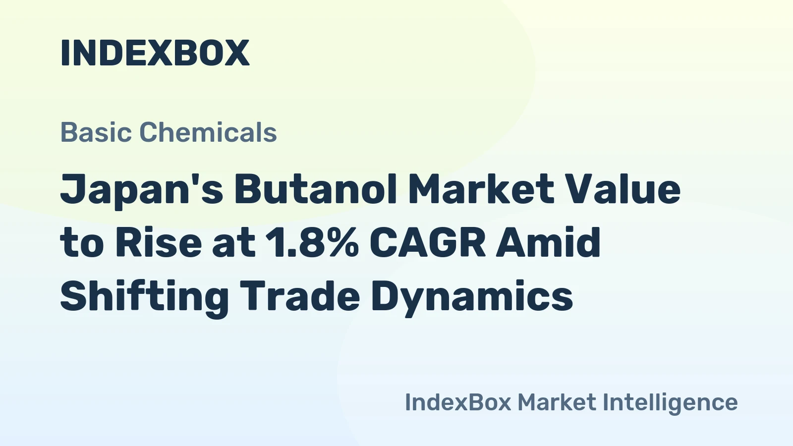 Japan's Butanol Market Value to Rise at 1.8% CAGR Amid Shifting Trade Dynamics