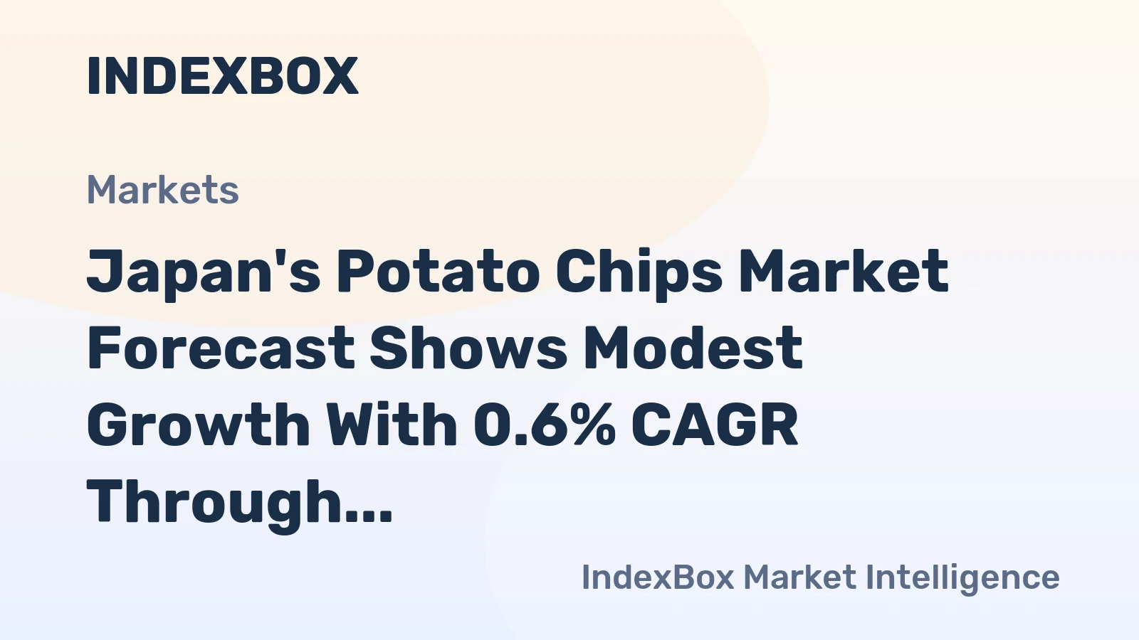 Japan's Potato Chips Market Forecast Shows Modest Growth With 0.6% CAGR Through 2035