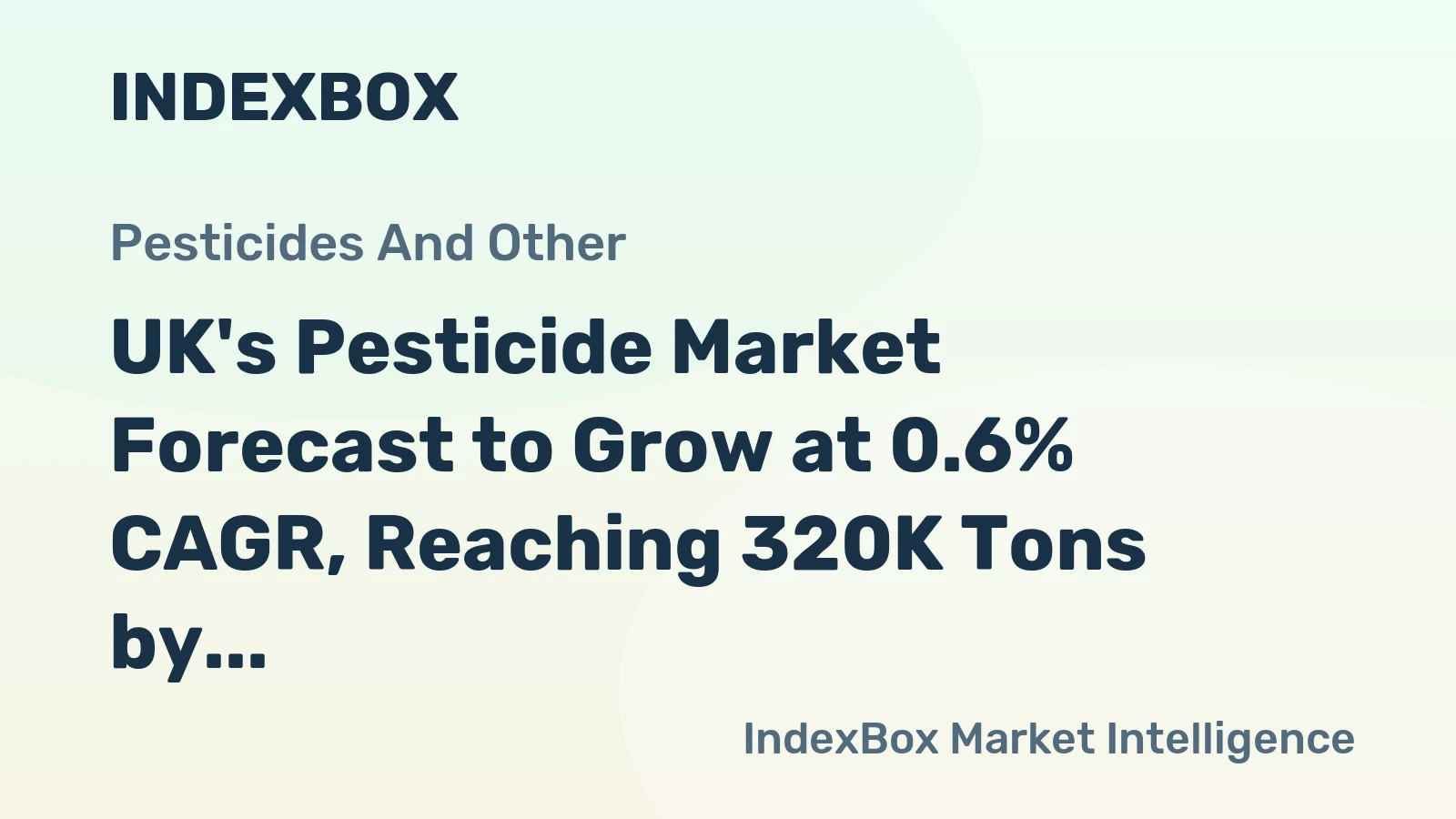 UK's Pesticide Market Forecast to Grow at 0.6% CAGR, Reaching 320K Tons by 2035