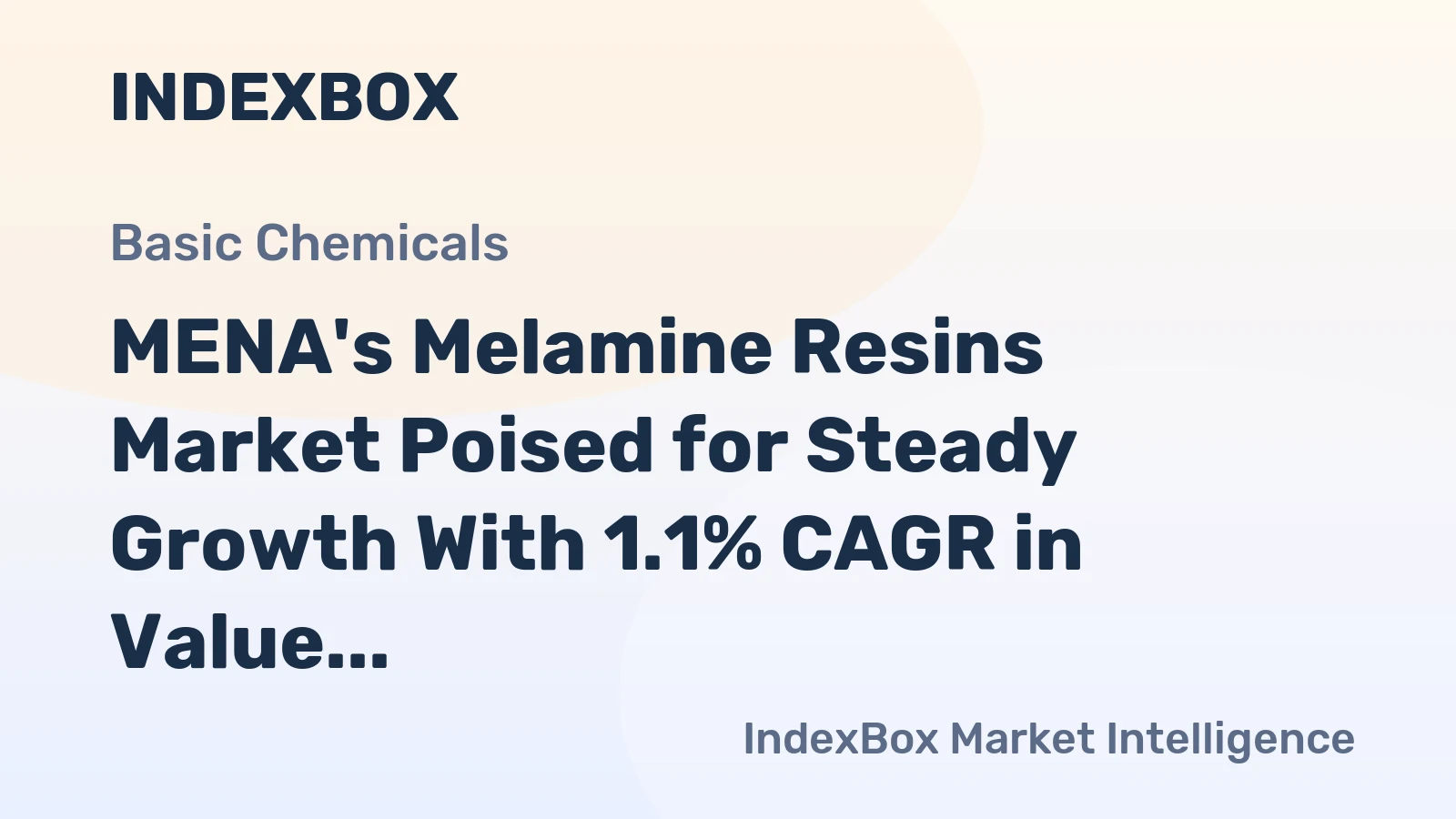 MENA's Melamine Resins Market Poised for Steady Growth With 1.1% CAGR in Value Through 2035