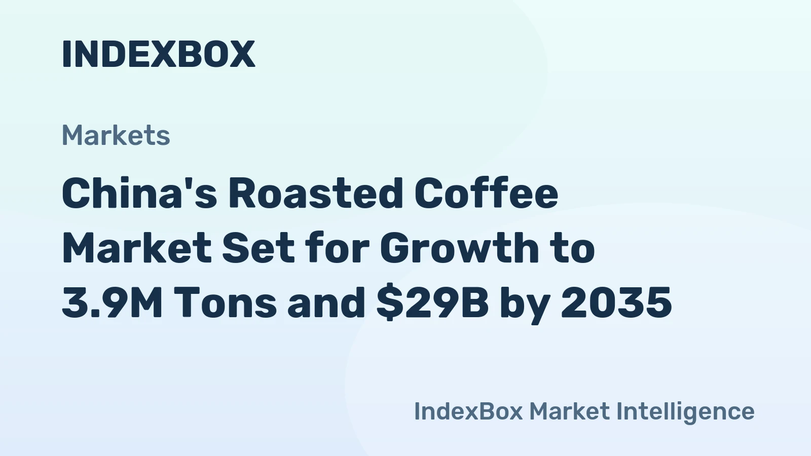 China's Roasted Coffee Market Set for Growth to 3.9M Tons and $29B by 2035