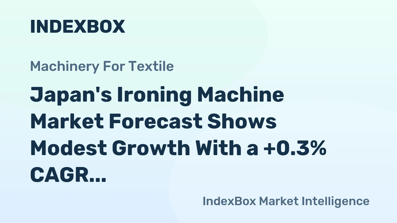 Japan's Ironing Machine Market Forecast Shows Modest Growth With a +0.3% CAGR in Value