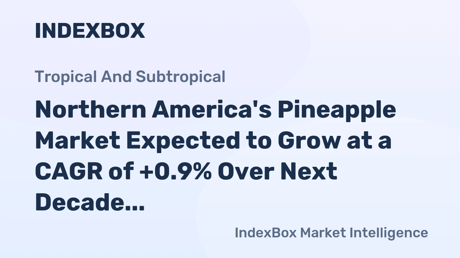 Northern America's Pineapple Market Expected to Grow at a CAGR of +0.9% Over Next Decade