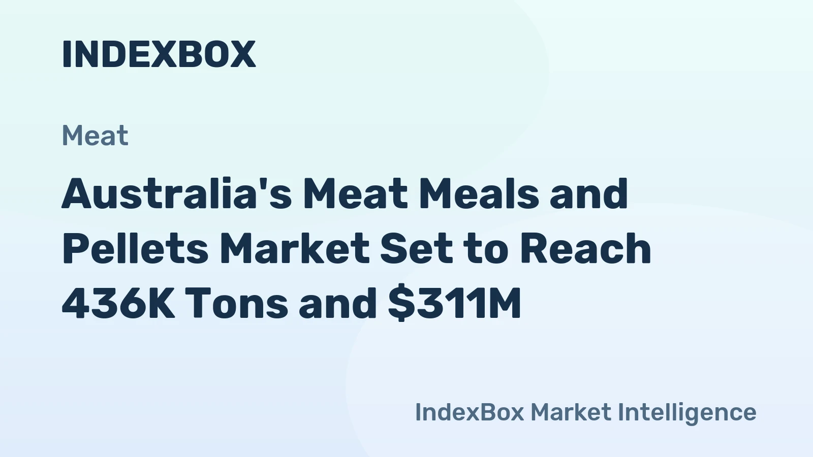 Australia's Meat Meals and Pellets Market Set to Reach 436K Tons and $311M