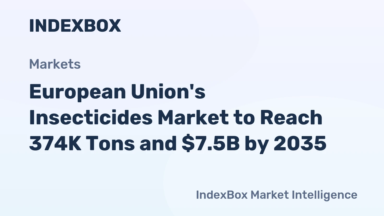 European Union's Insecticides Market to Reach 374K Tons and $7.5B by 2035