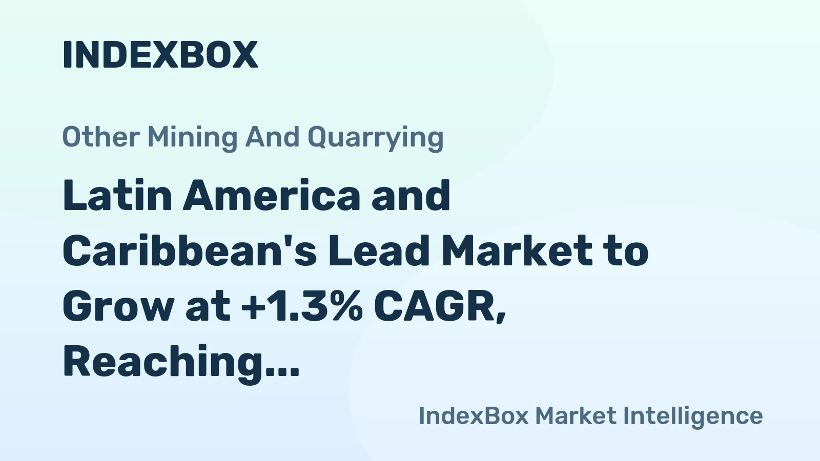 Latin America and Caribbean's Lead Market to Grow at +1.3% CAGR, Reaching $2.9B by 2035