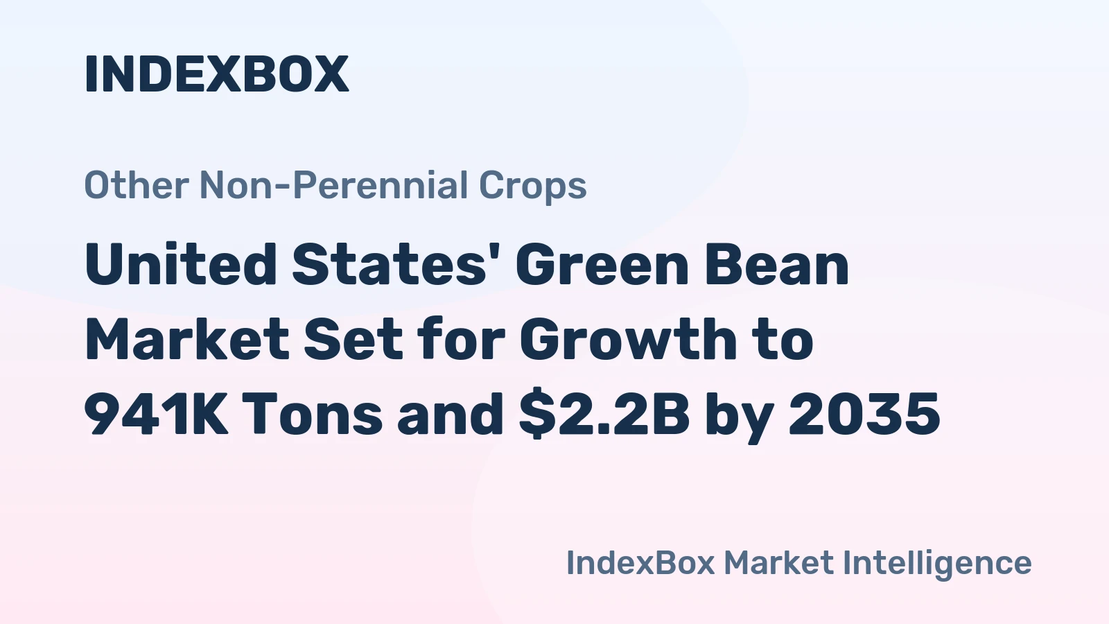 United States' Green Bean Market Set for Growth to 941K Tons and $2.2B by 2035
