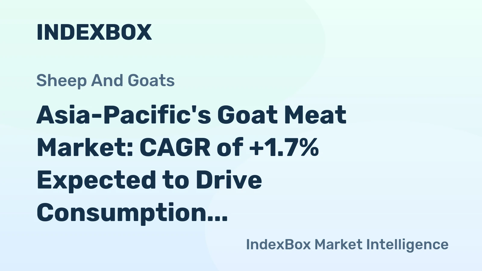 Asia-Pacific's Goat Meat Market: CAGR of +1.7% Expected to Drive Consumption Trend Over the Next Decade