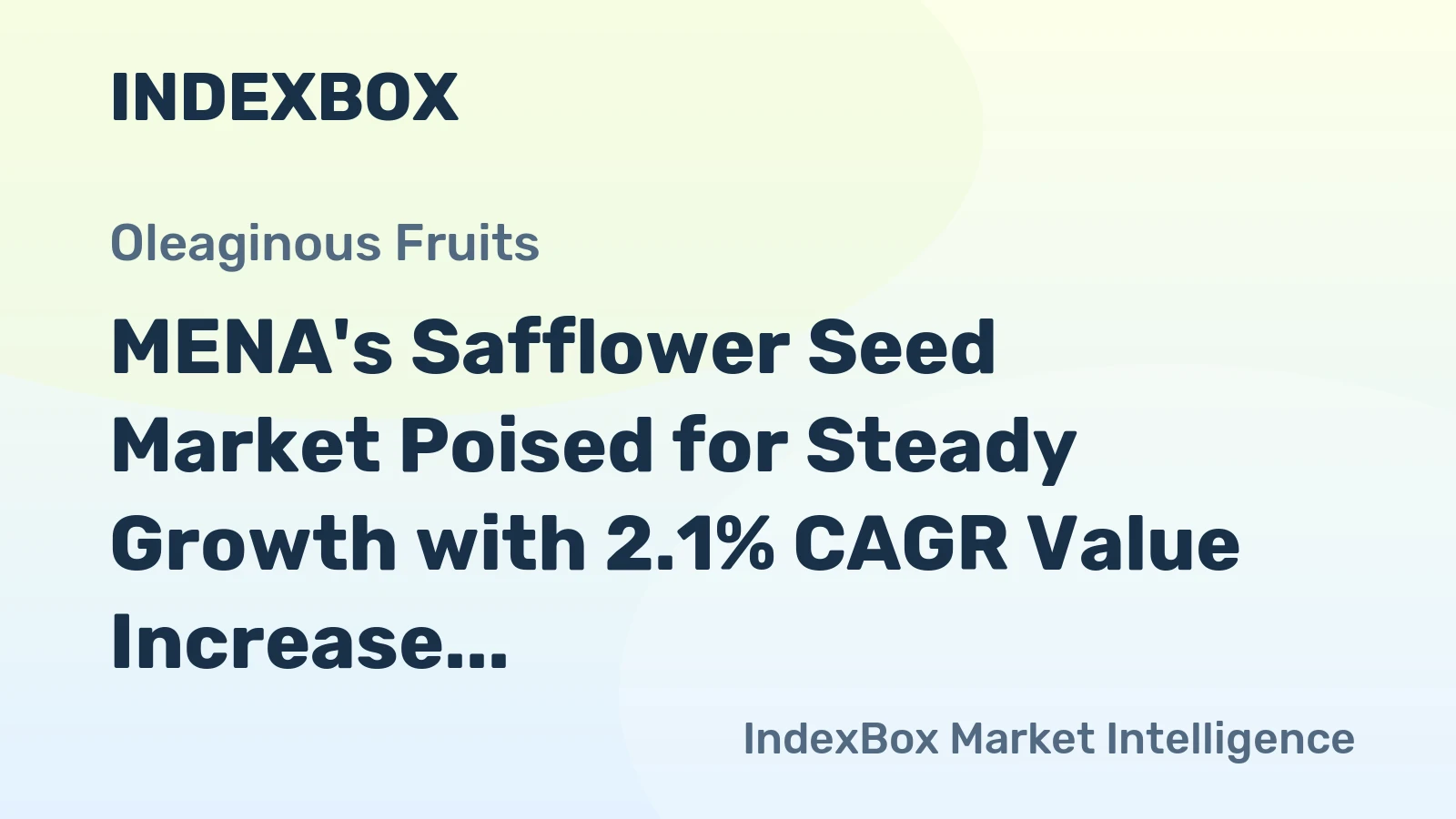 MENA's Safflower Seed Market Poised for Steady Growth with 2.1% CAGR Value Increase