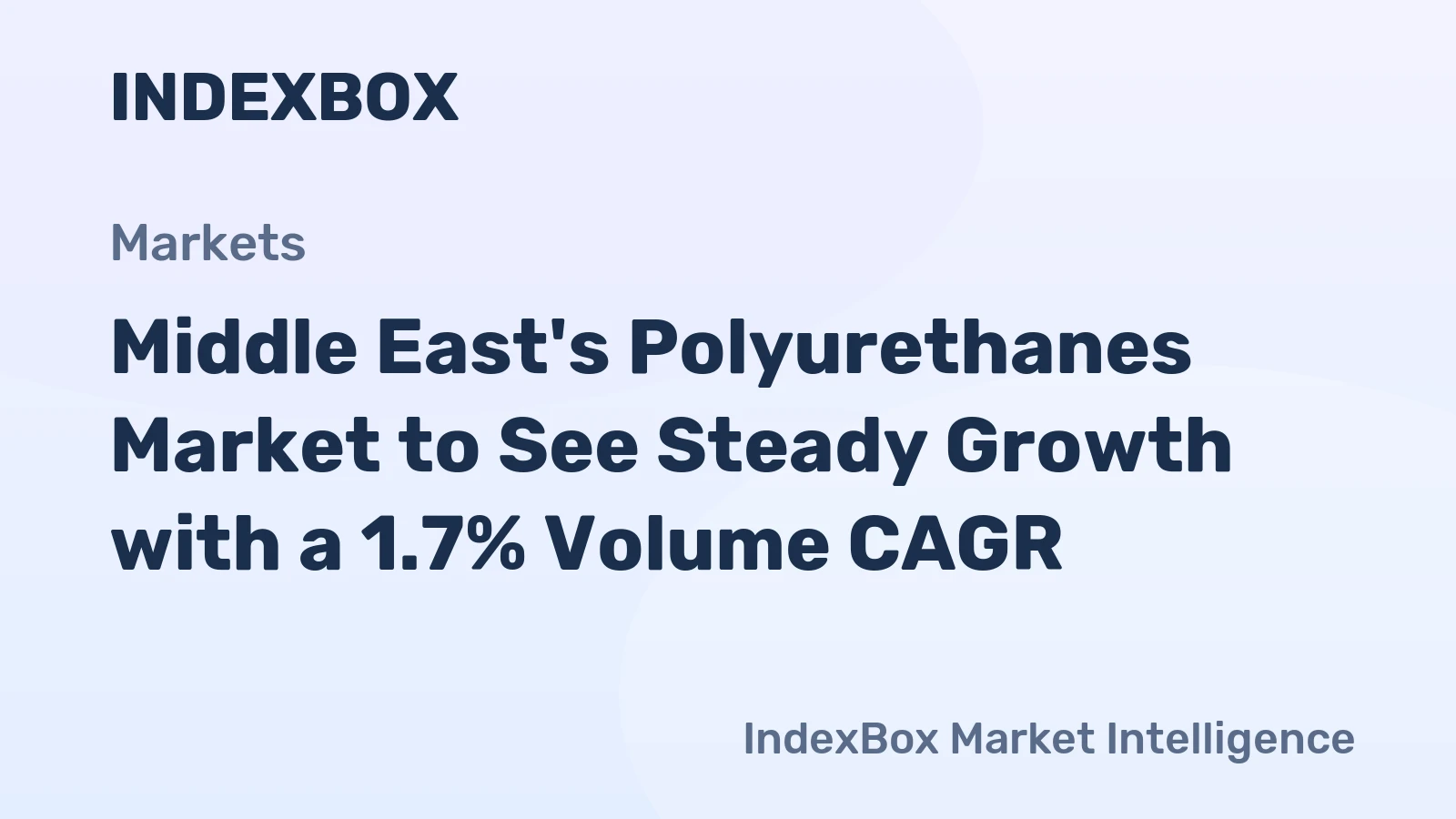 Middle East's Polyurethanes Market to See Steady Growth with a 1.7% Volume CAGR