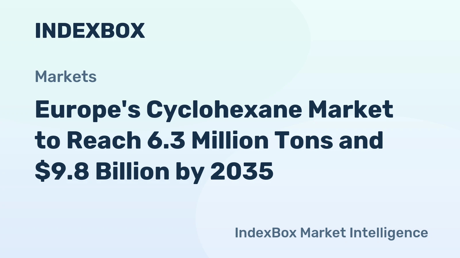Europe's Cyclohexane Market to Reach 6.3 Million Tons and $9.8 Billion by 2035