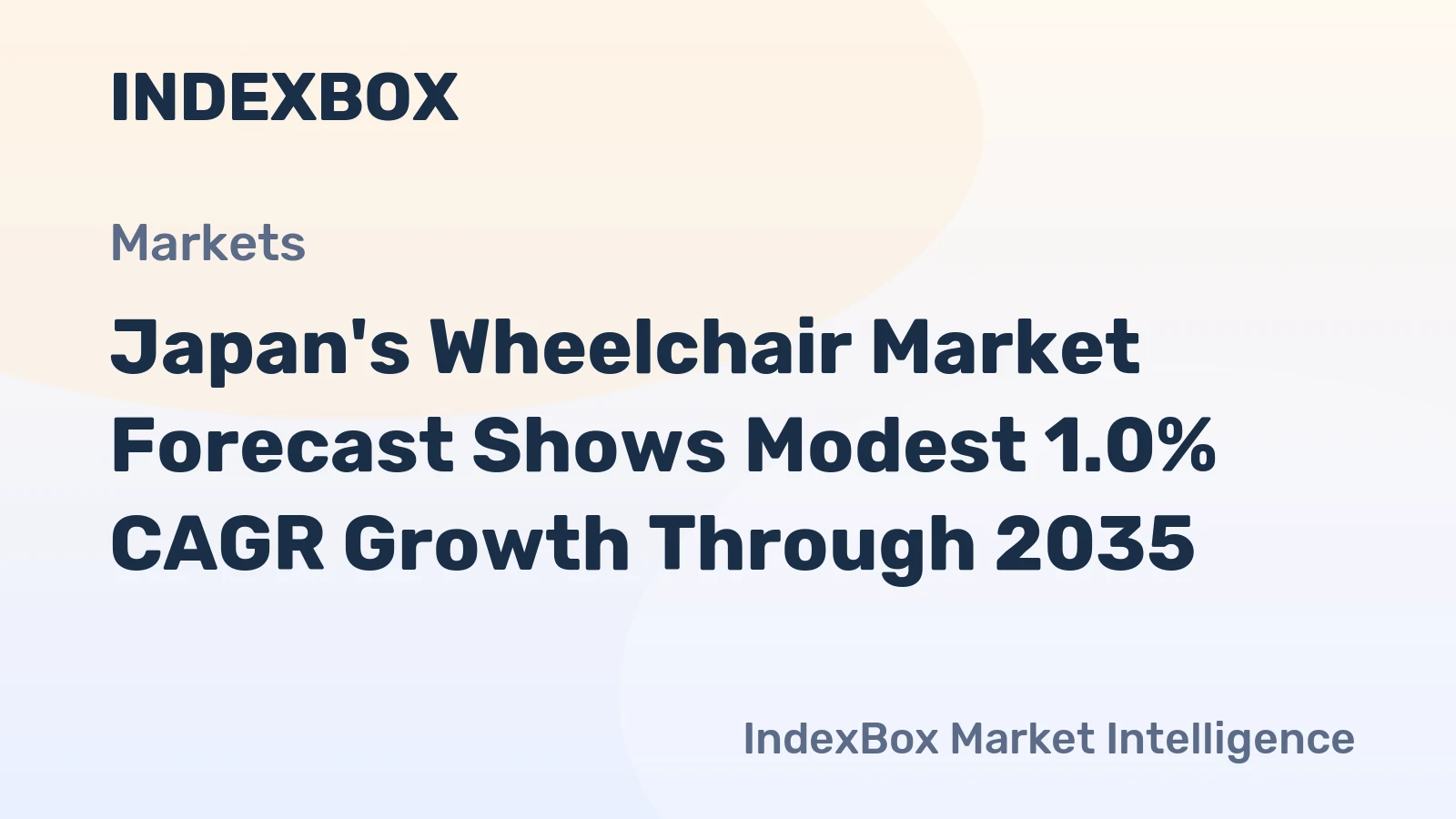 Japan's Wheelchair Market Forecast Shows Modest 1.0% CAGR Growth Through 2035