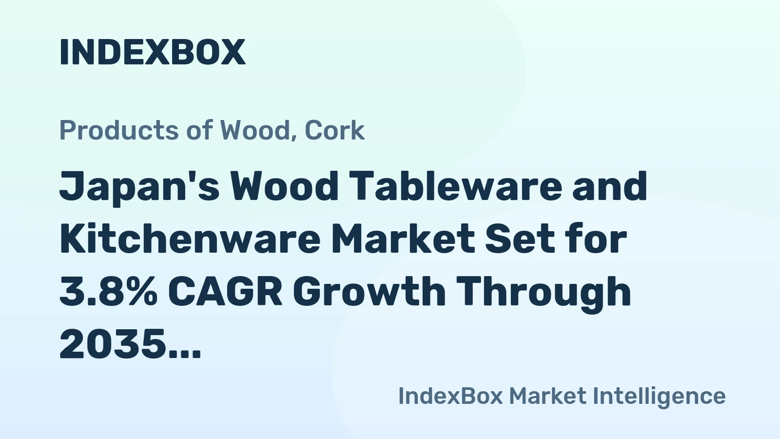 Japan's Wood Tableware and Kitchenware Market Set for 3.8% CAGR Growth Through 2035