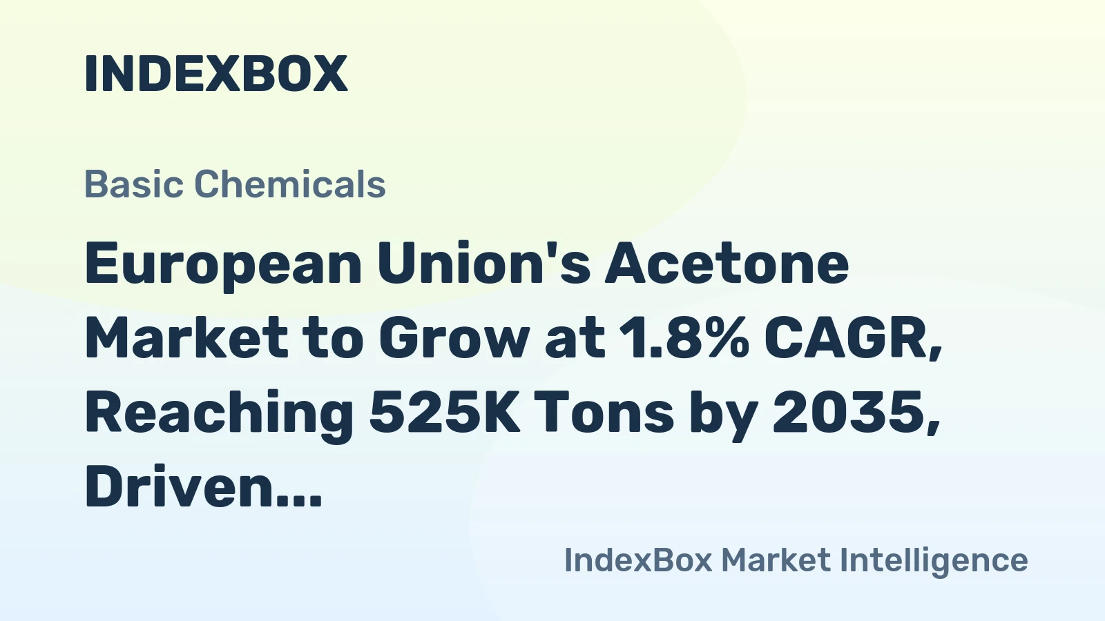 European Union's Acetone Market to Grow at 1.8% CAGR, Reaching 525K Tons by 2035, Driven by Rising Demand.