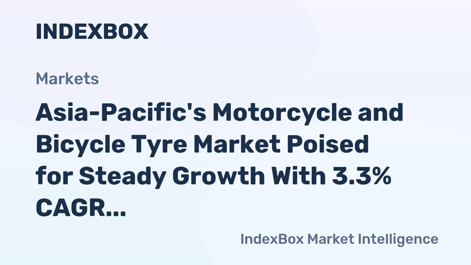 Asia-Pacific's Motorcycle and Bicycle Tyre Market Poised for Steady Growth With 3.3% CAGR Through 2035