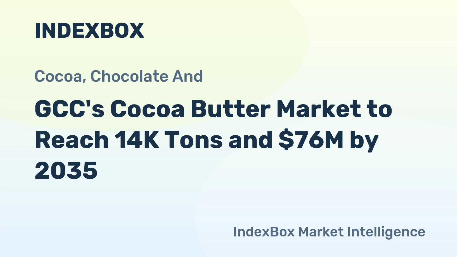 GCC's Cocoa Butter Market to Reach 14K Tons and $76M by 2035
