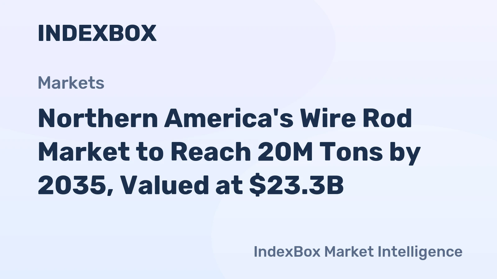 Northern America's Wire Rod Market to Reach 20M Tons by 2035, Valued at $23.3B