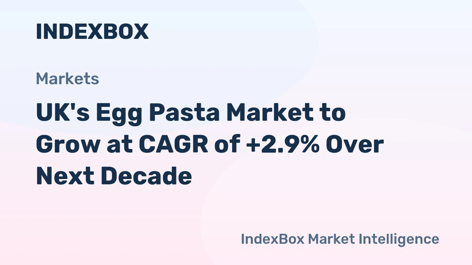 UK's Egg Pasta Market to Grow at CAGR of +2.9% Over Next Decade