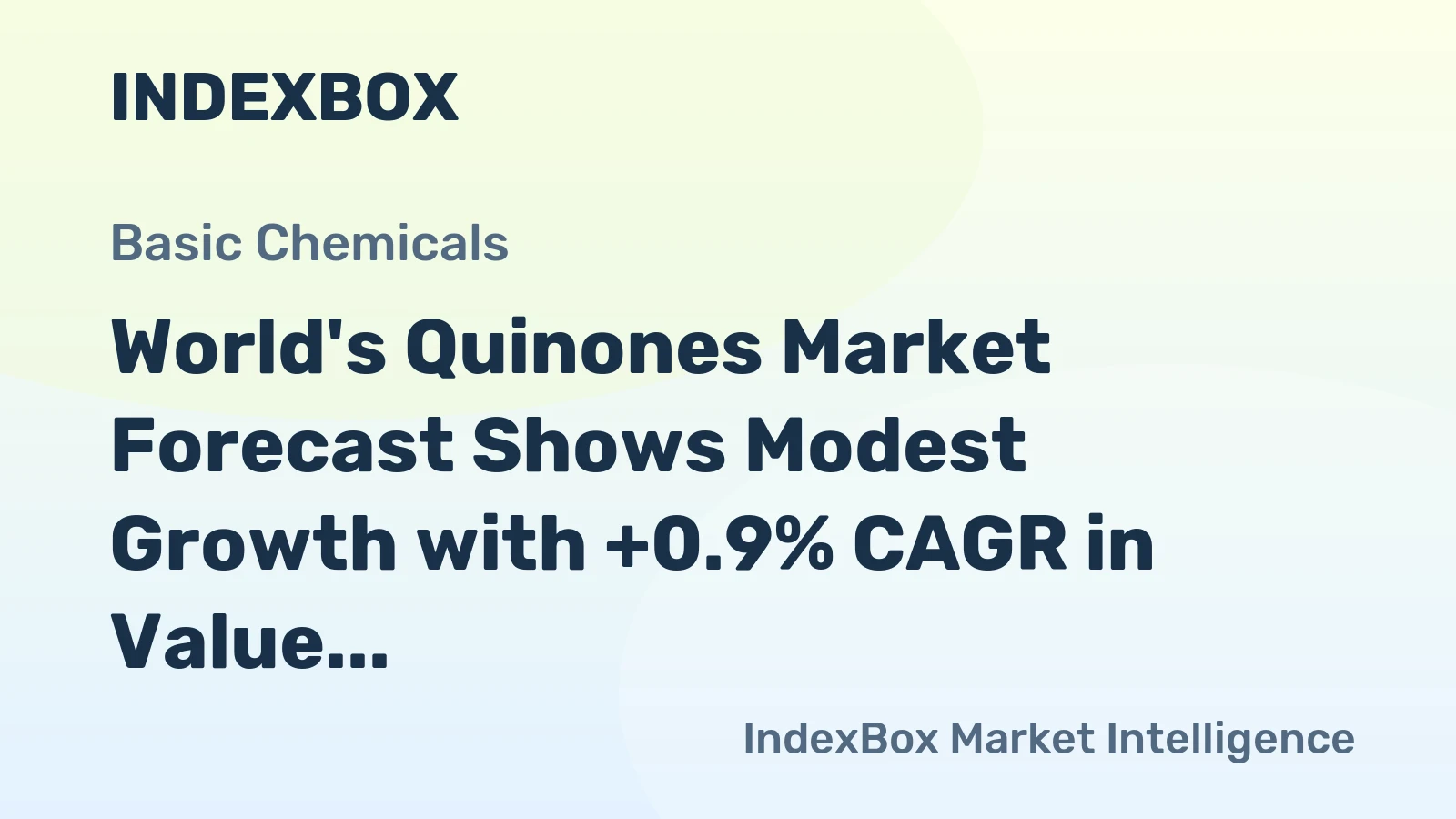 World's Quinones Market Forecast Shows Modest Growth with +0.9% CAGR in Value Through 2035