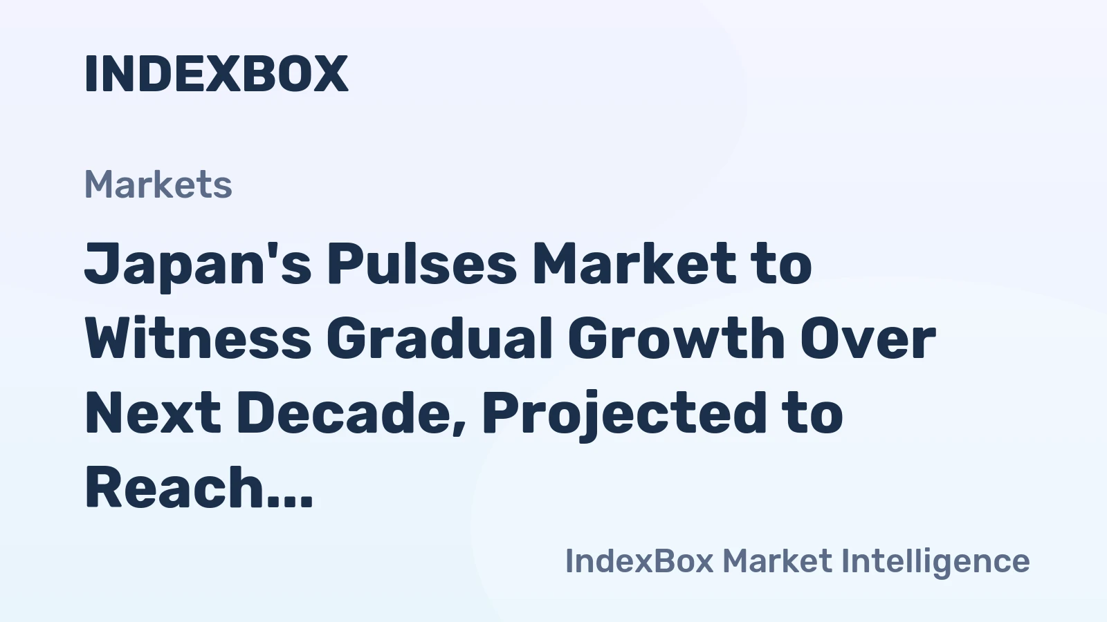 Japan's Pulses Market to Witness Gradual Growth Over Next Decade, Projected to Reach 174K Tons and $195M by 2035