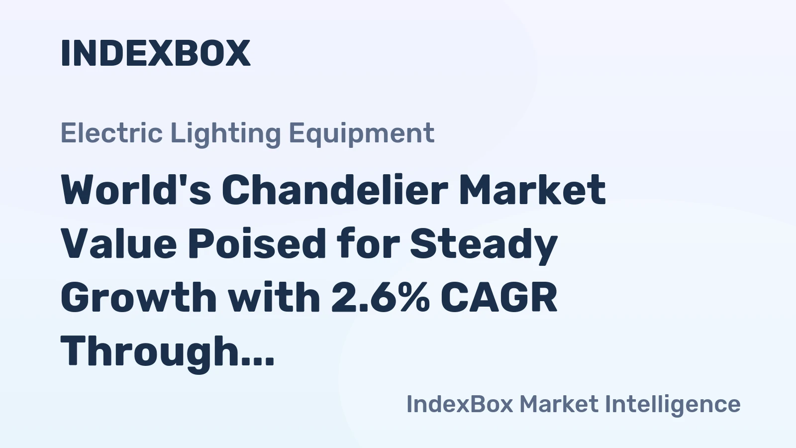 World's Chandelier Market Value Poised for Steady Growth with 2.6% CAGR Through 2035