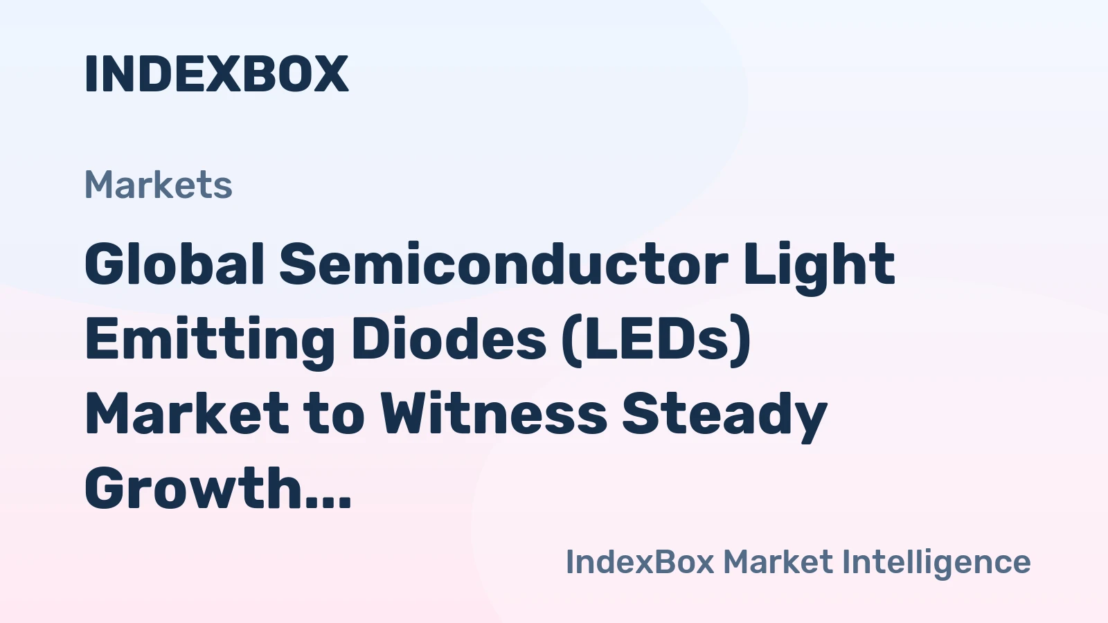 Global Semiconductor Light Emitting Diodes (LEDs) Market to Witness Steady Growth with +1.4% CAGR Through 2035