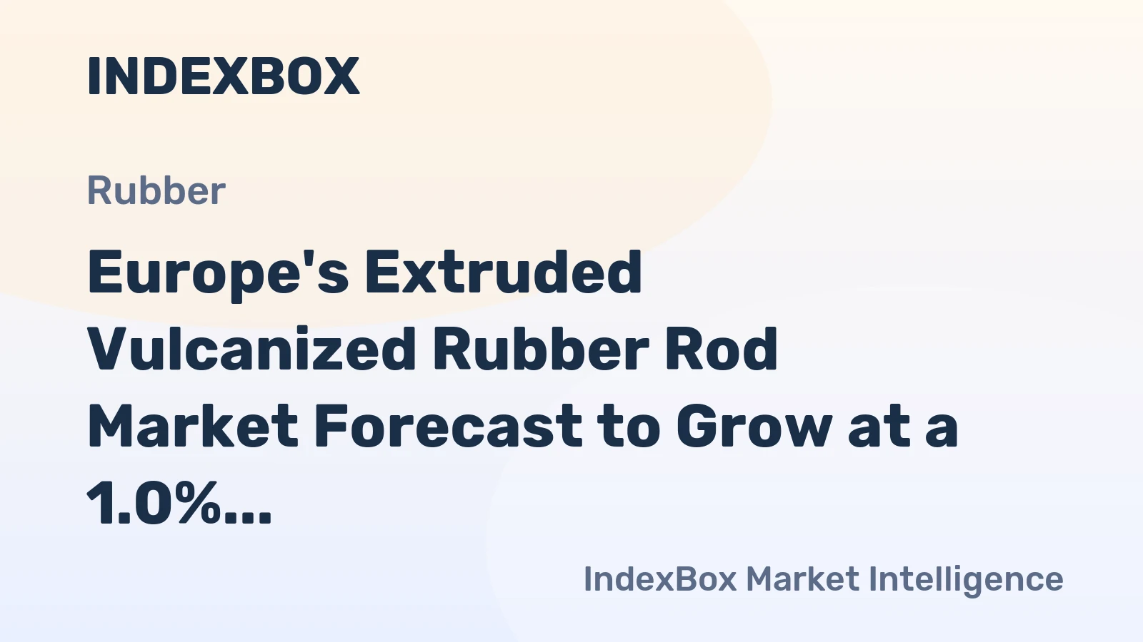 Europe's Extruded Vulcanized Rubber Rod Market Forecast to Grow at a 1.0% CAGR Through 2035