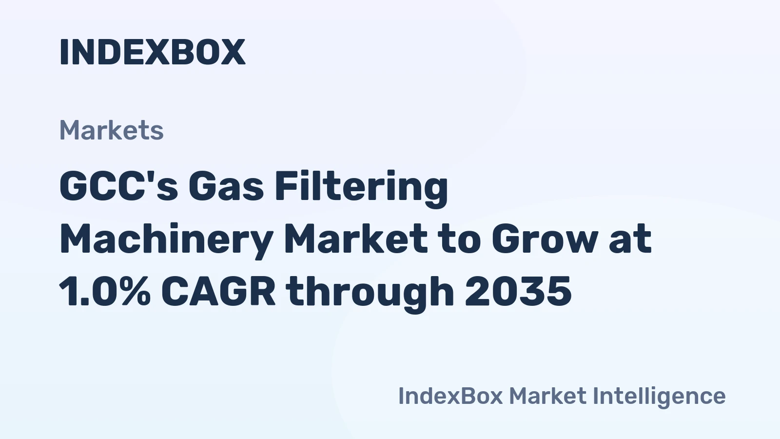GCC's Gas Filtering Machinery Market to Grow at 1.0% CAGR through 2035