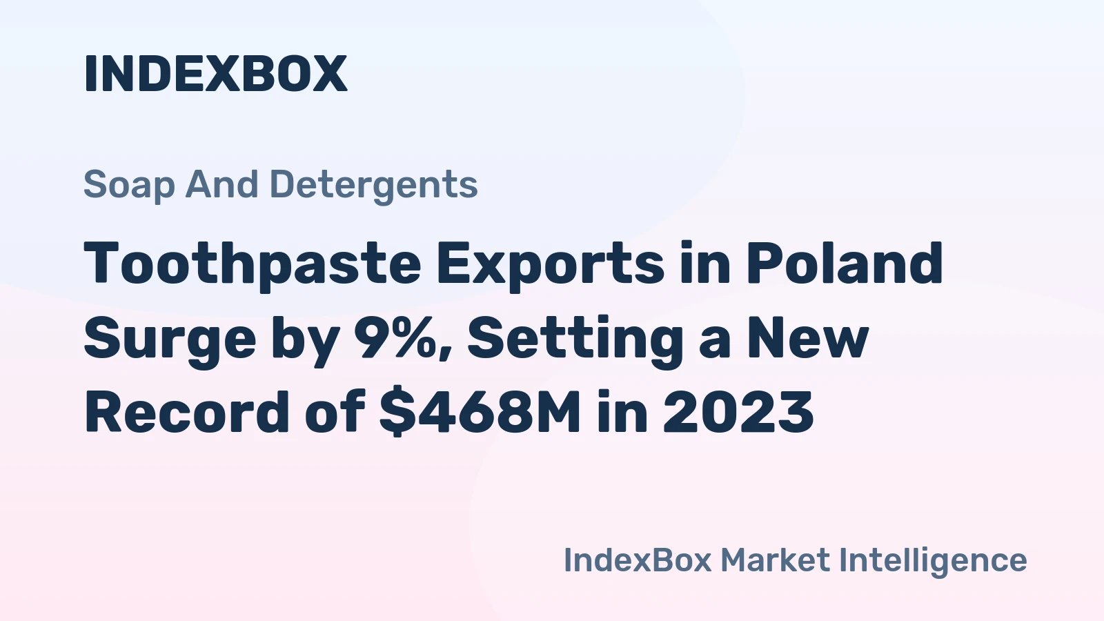 Toothpaste Exports in Poland Surge by 9%, Setting a New Record of $468M in 2023