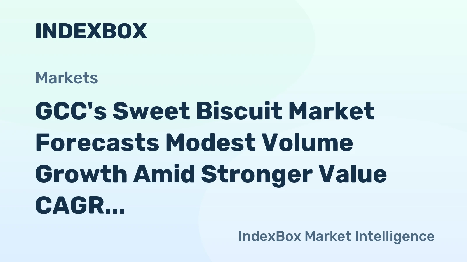 GCC's Sweet Biscuit Market Forecasts Modest Volume Growth Amid Stronger Value CAGR of +1.8% Through 2035