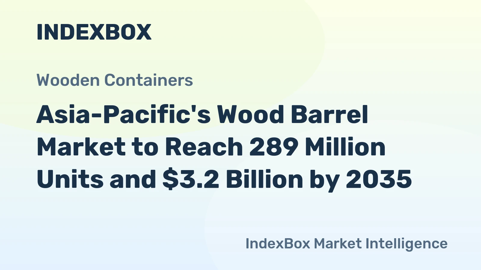 Asia-Pacific's Wood Barrel Market to Reach 289 Million Units and $3.2 Billion by 2035
