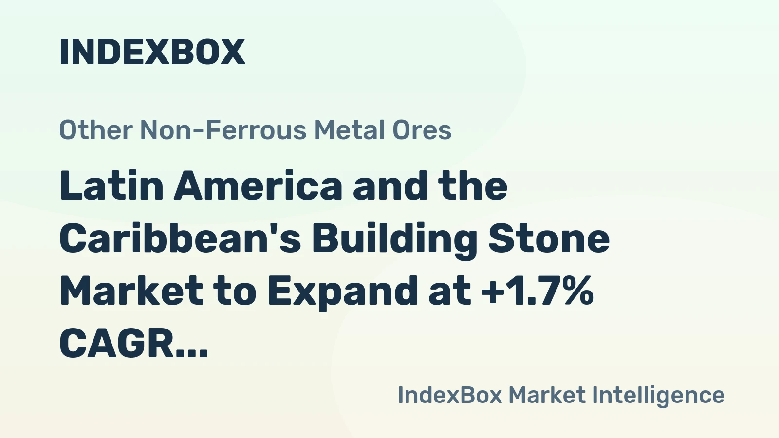 Latin America and the Caribbean's Building Stone Market to Expand at +1.7% CAGR, Reaching $20B by 2035