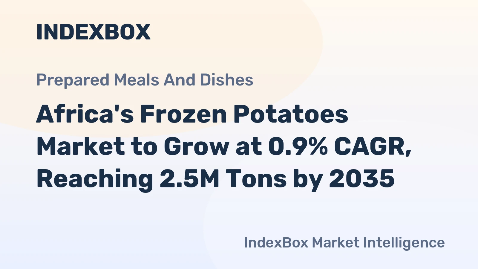 Africa's Frozen Potatoes Market to Grow at 0.9% CAGR, Reaching 2.5M Tons by 2035