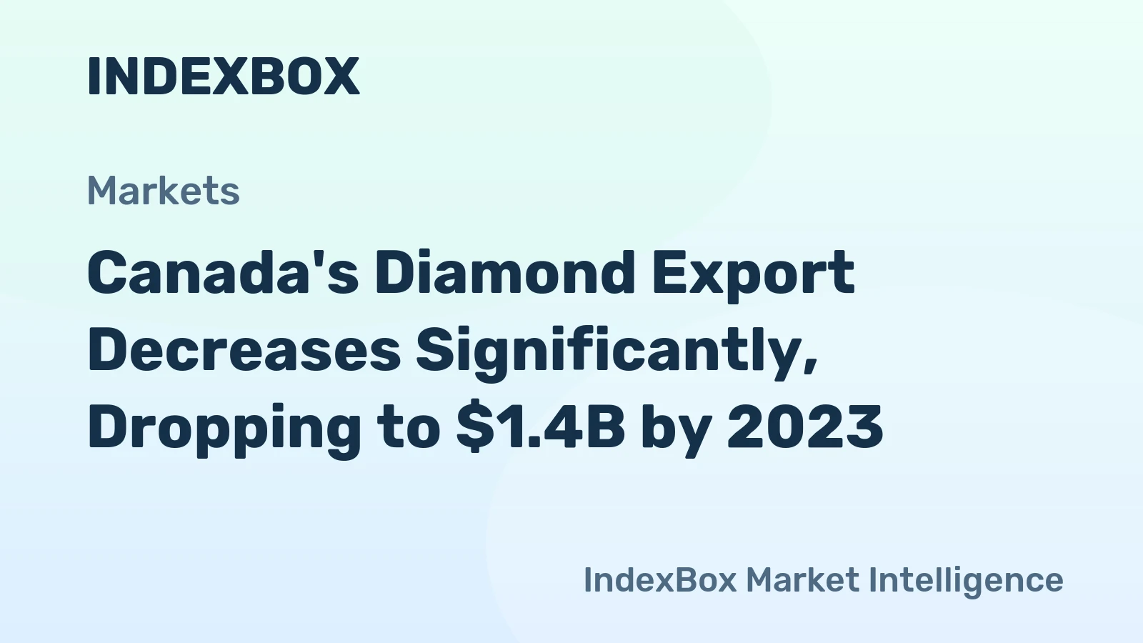 Canada's Diamond Export Decreases Significantly, Dropping to $1.4B by 2023