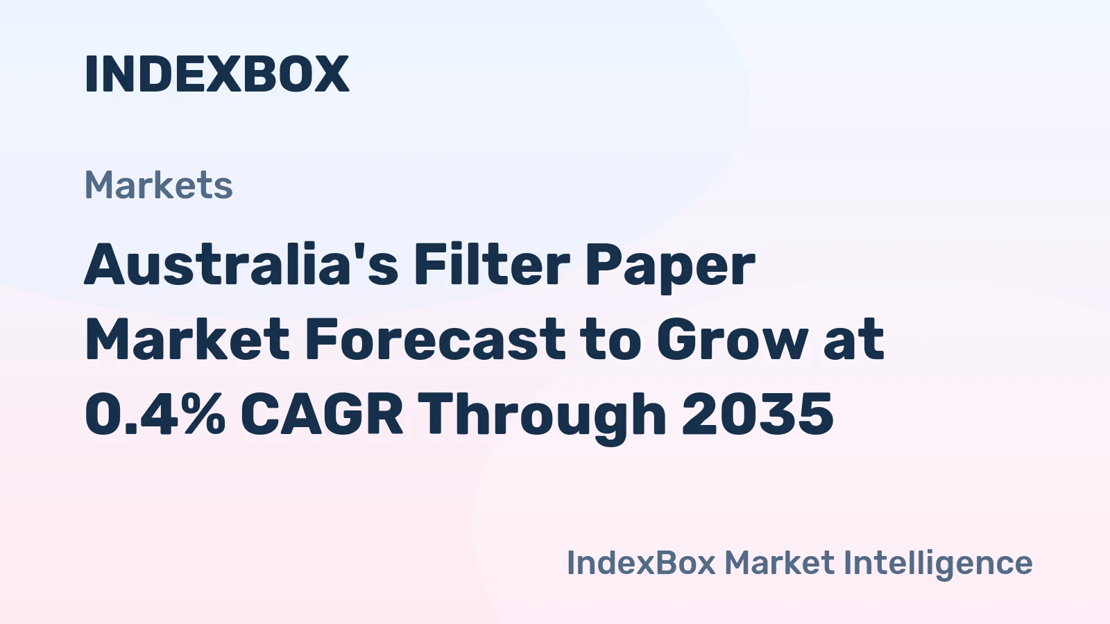 Australia's Filter Paper Market Forecast to Grow at 0.4% CAGR Through 2035