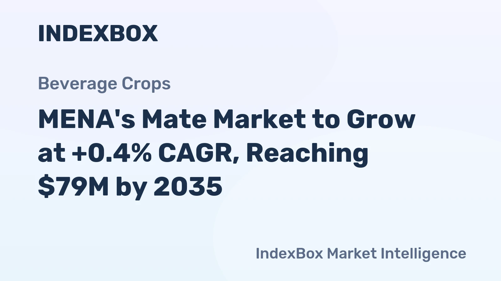 MENA's Mate Market to Grow at +0.4% CAGR, Reaching $79M by 2035