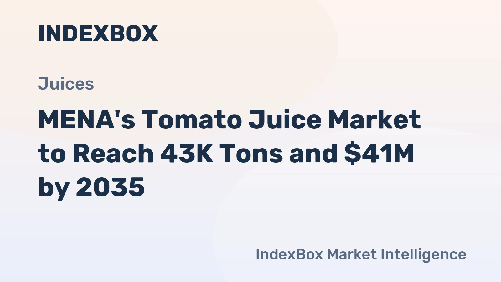 MENA's Tomato Juice Market to Reach 43K Tons and $41M by 2035