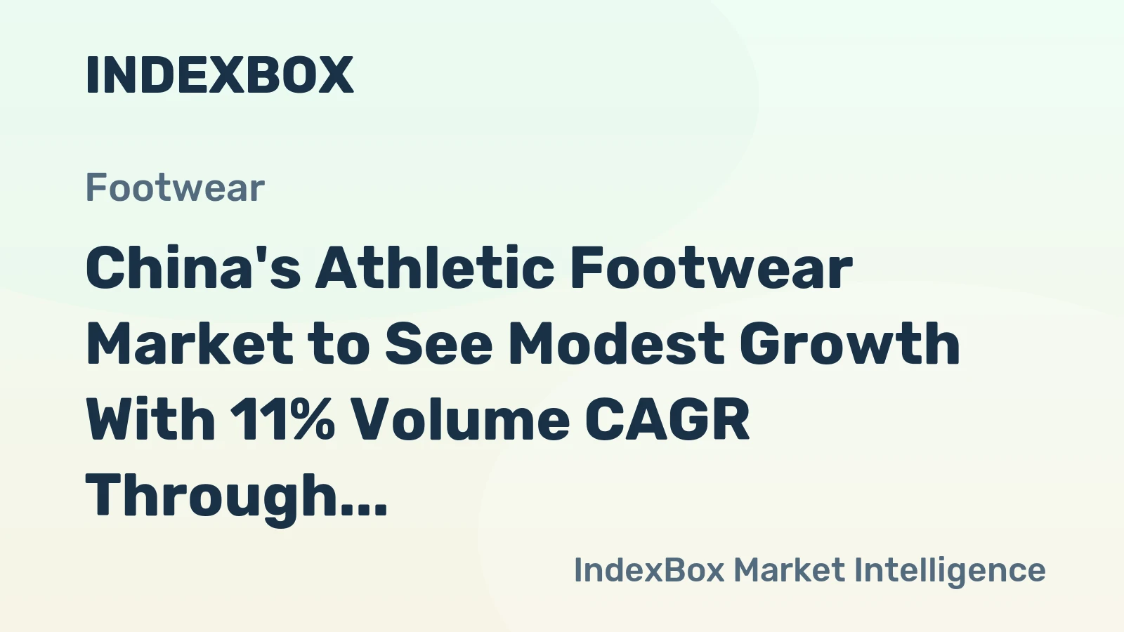 China's Athletic Footwear Market to See Modest Growth With 11% Volume CAGR Through 2035