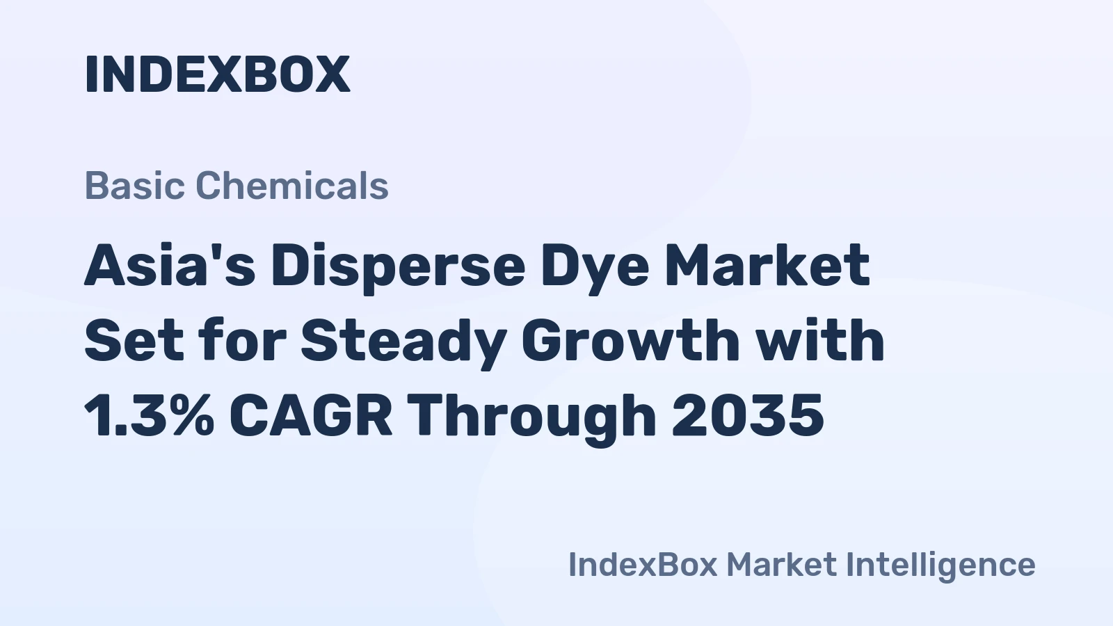 Asia's Disperse Dye Market Set for Steady Growth with 1.3% CAGR Through 2035