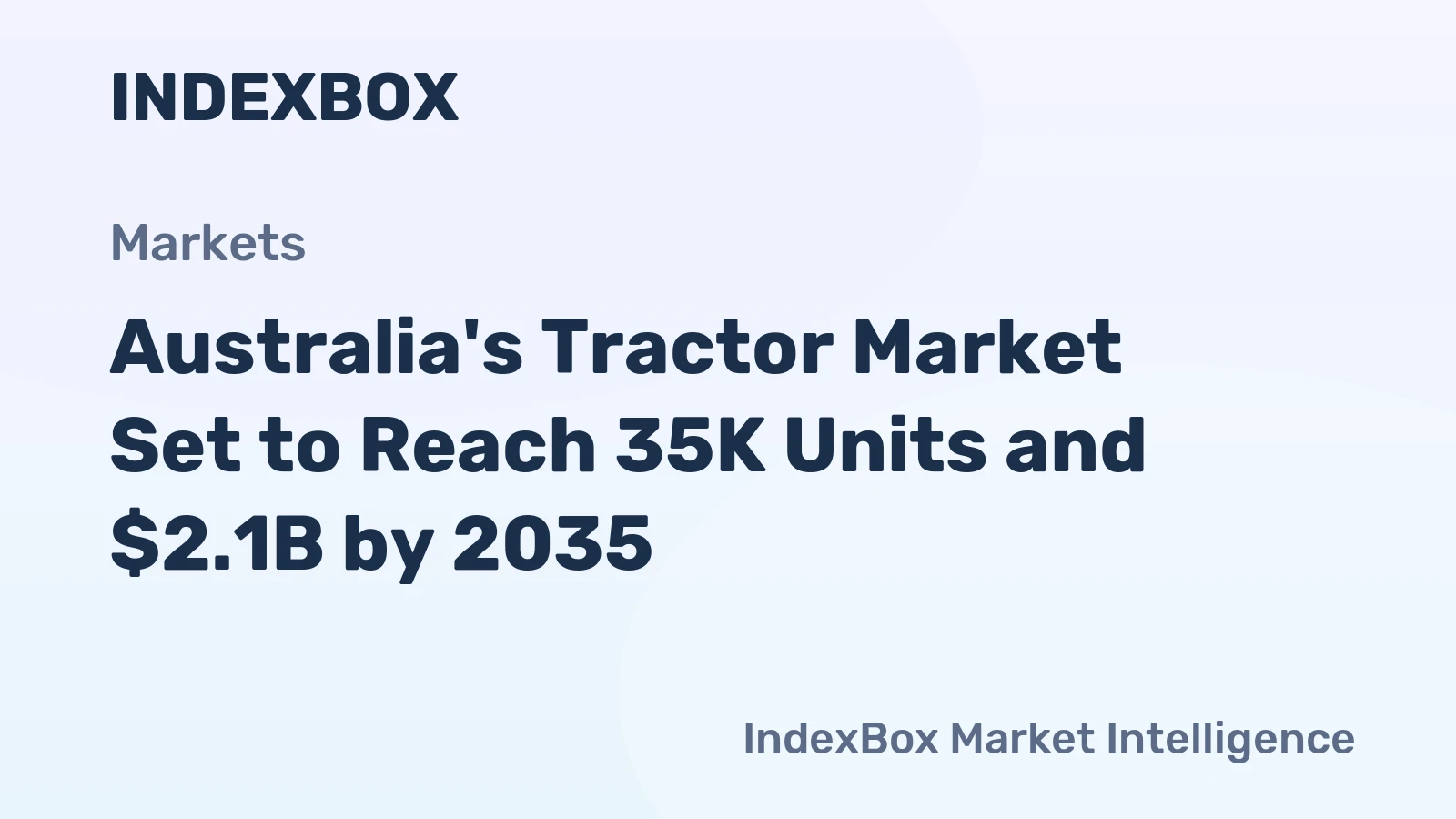Australia's Tractor Market Set to Reach 35K Units and $2.1B by 2035