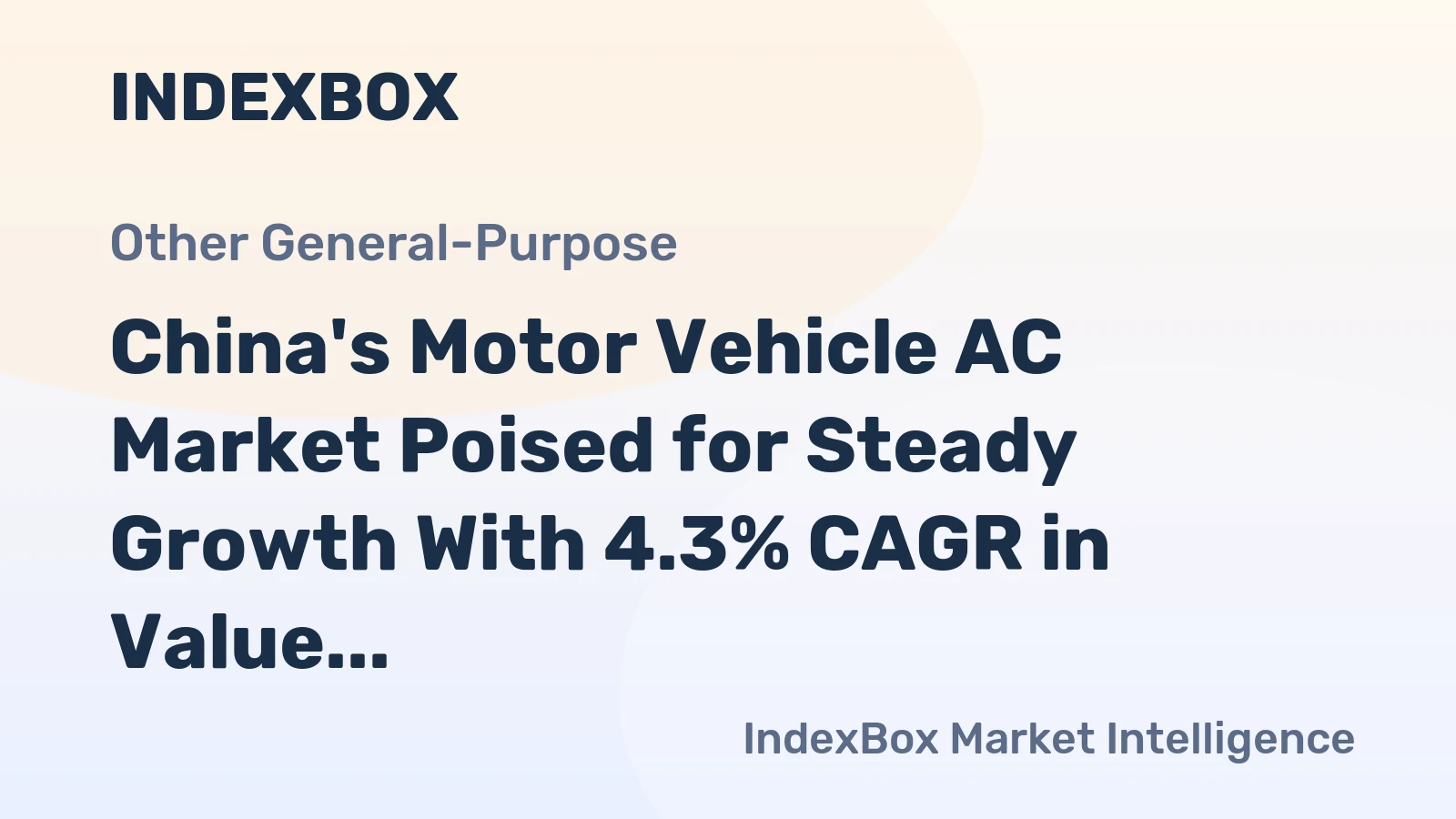 China's Motor Vehicle AC Market Poised for Steady Growth With 4.3% CAGR in Value Through 2035