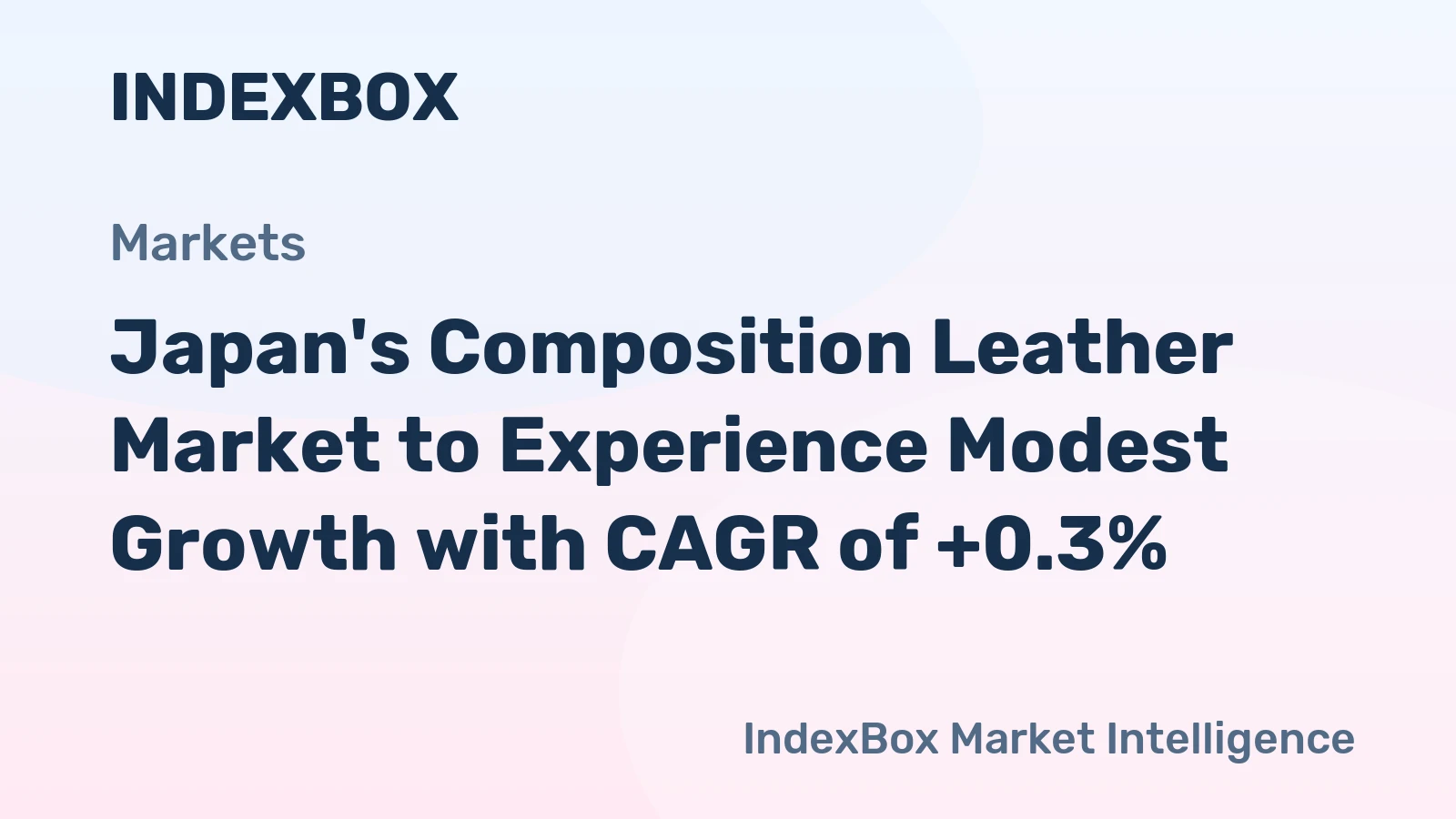Japan's Composition Leather Market to Experience Modest Growth with CAGR of +0.3%