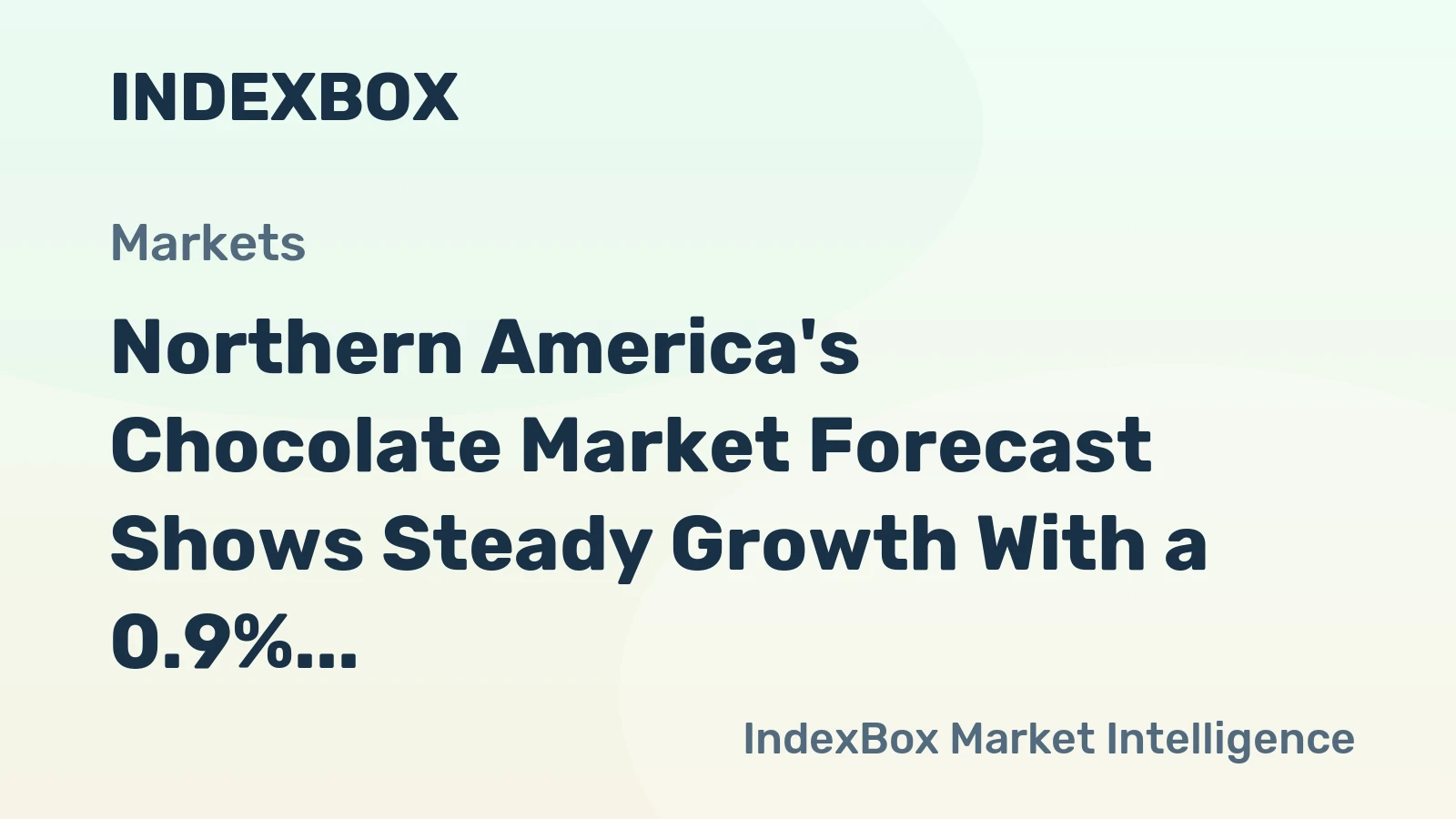 Northern America's Chocolate Market Forecast Shows Steady Growth With a 0.9% CAGR in Value