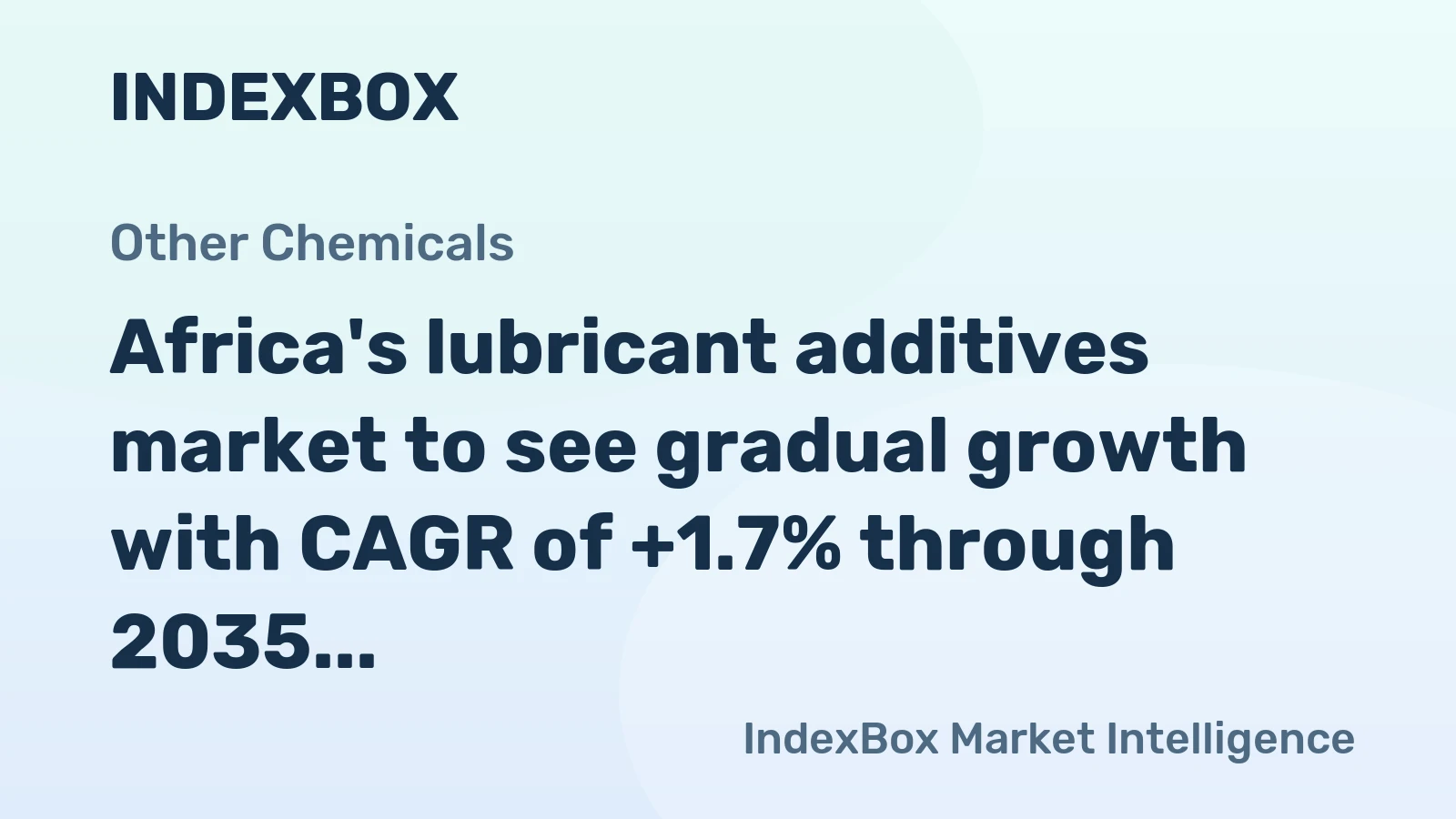Africa's lubricant additives market to see gradual growth with CAGR of +1.7% through 2035