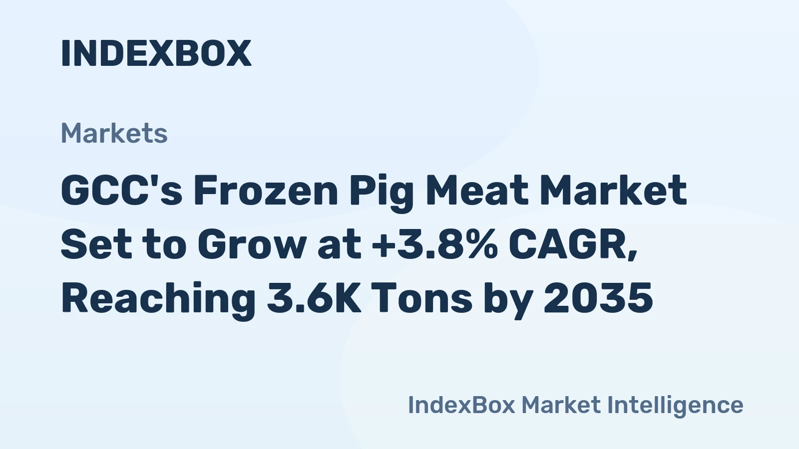 GCC's Frozen Pig Meat Market Set to Grow at +3.8% CAGR, Reaching 3.6K Tons by 2035
