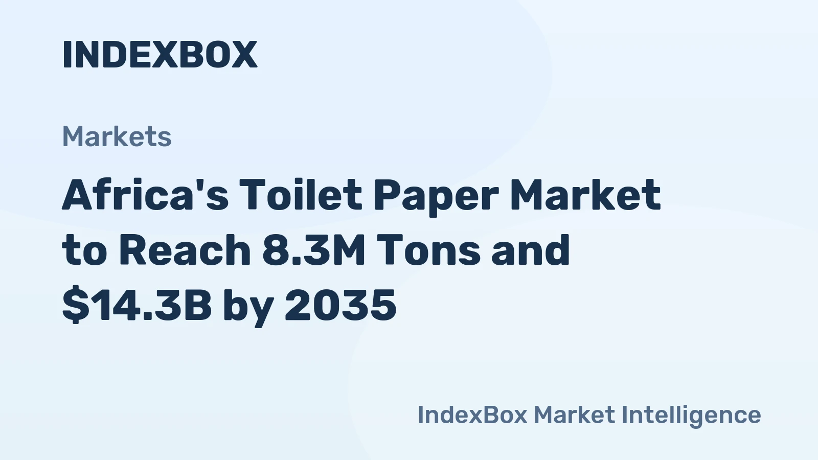 Africa's Toilet Paper Market to Reach 8.3M Tons and $14.3B by 2035