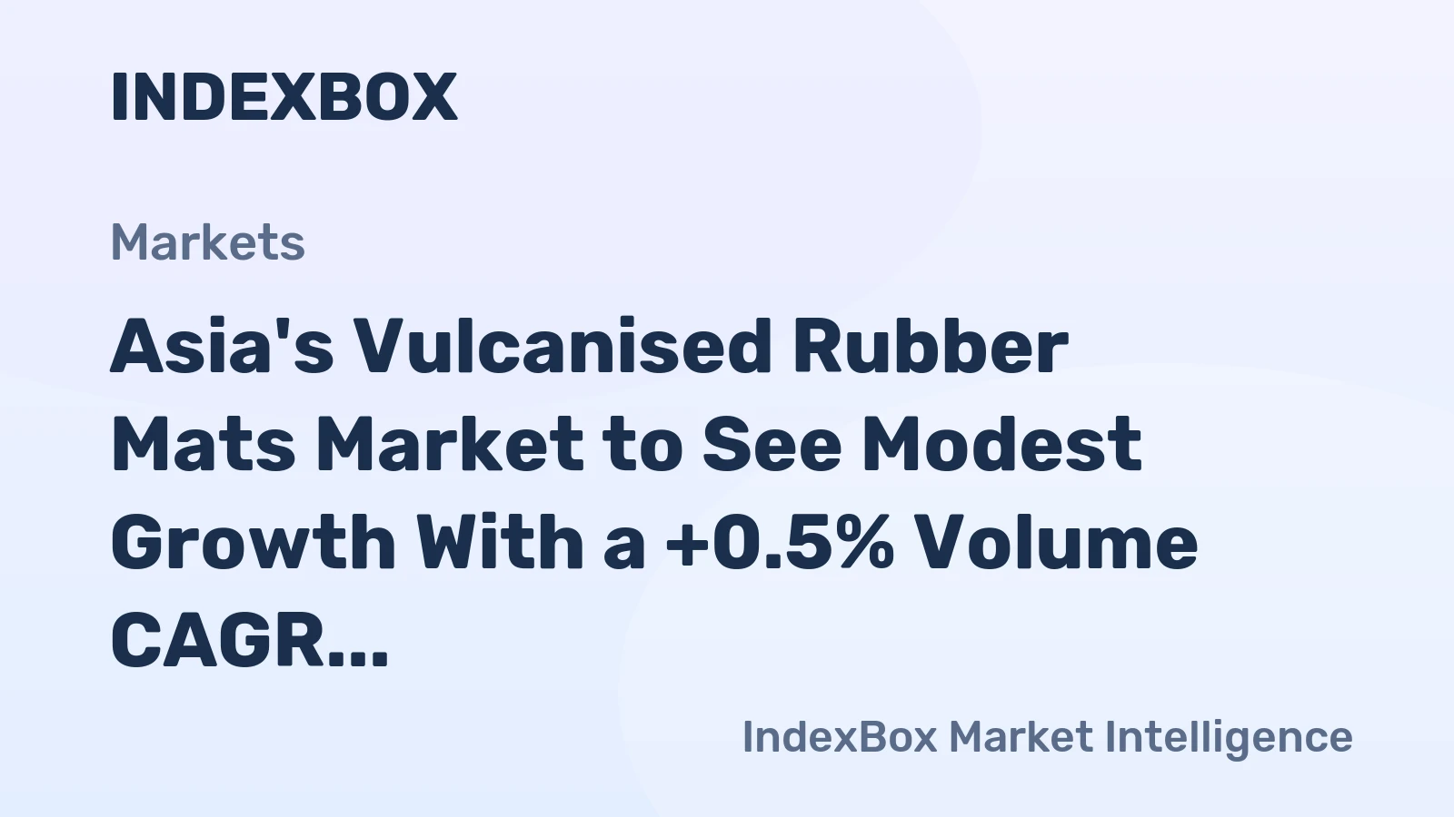 Asia's Vulcanised Rubber Mats Market to See Modest Growth With a +0.5% Volume CAGR Through 2035